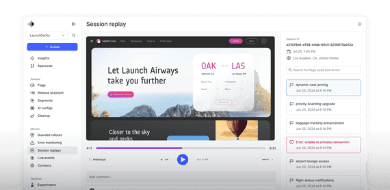Monitor and guard every release. | LaunchDarkly